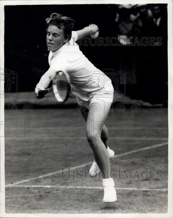 1958 Press Photo Britain's Ann Haydon ,Wimbledon Tennis Championships ...