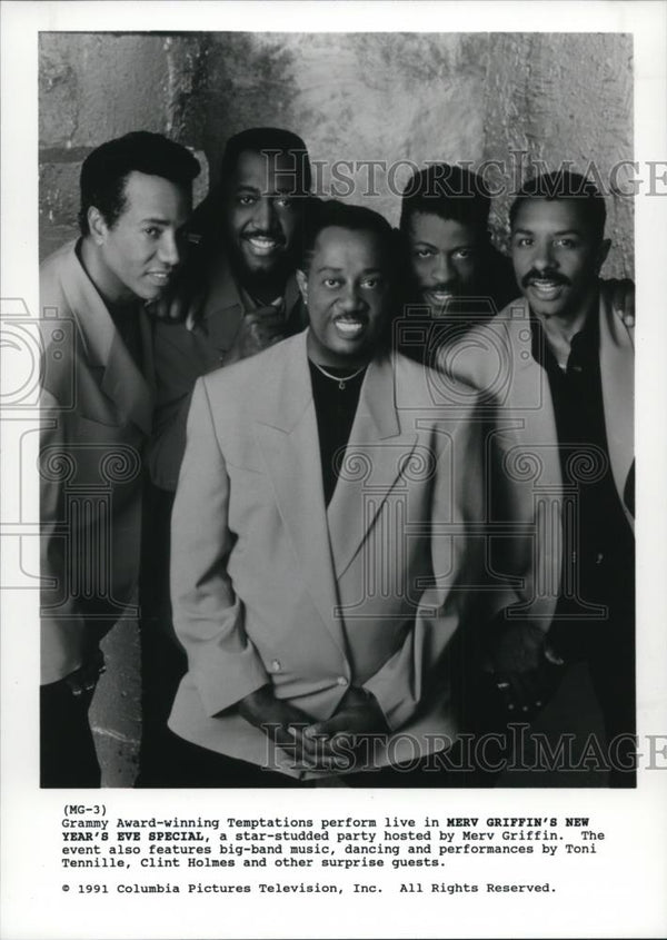 1992 Press Photo The Temptations on Merv Griffins New Years Eve Specia ...