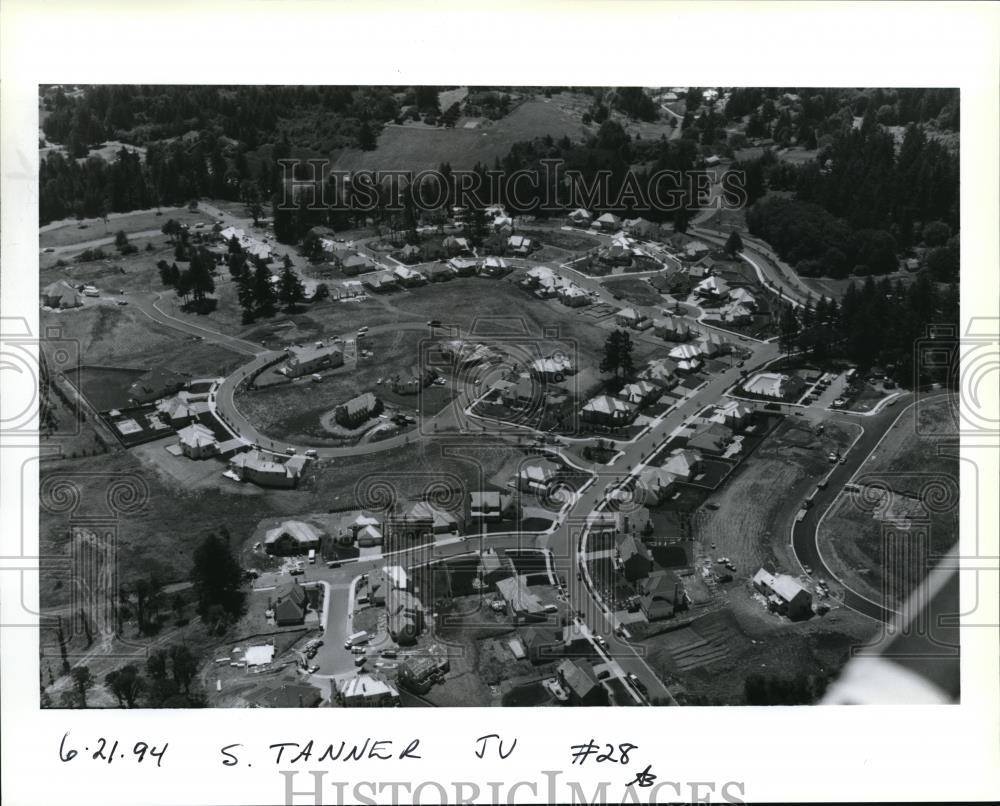1994 Press Photo Aerial view of the development at Vista Ridge Estates ...