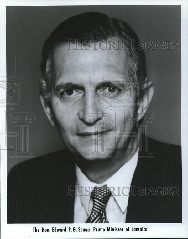 Press Photo The Hon. Edward P. G. Seaga Prime Minister of Jamaica - cv ...