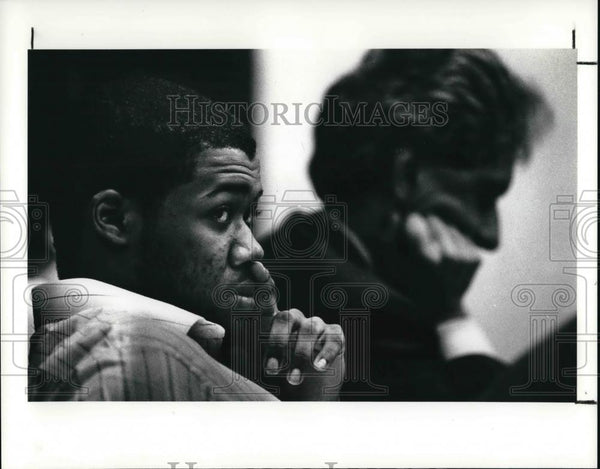 1990 Press Photo Tyron Durden trial for Willie Tatum murder - Historic ...