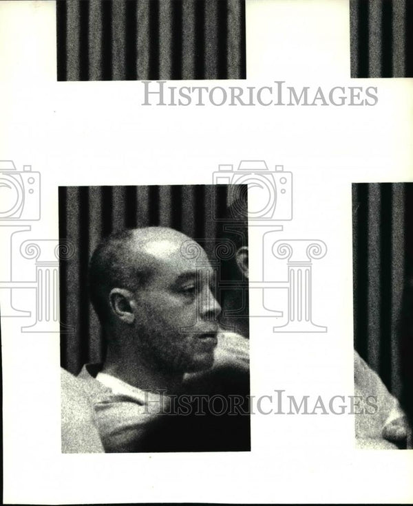 1990 Press Photo Richard Pollard at arraignment hearing - Historic Images