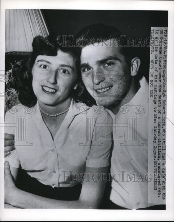 Pittsburgh Pa Ex Sgt Robert Toth & bride Shirley Coyne 1955 Vintage ...