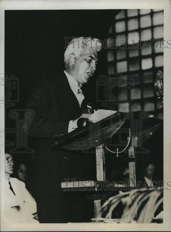Governor of Indiana Paul McNutt at Convention Young Democrats 1933 ...