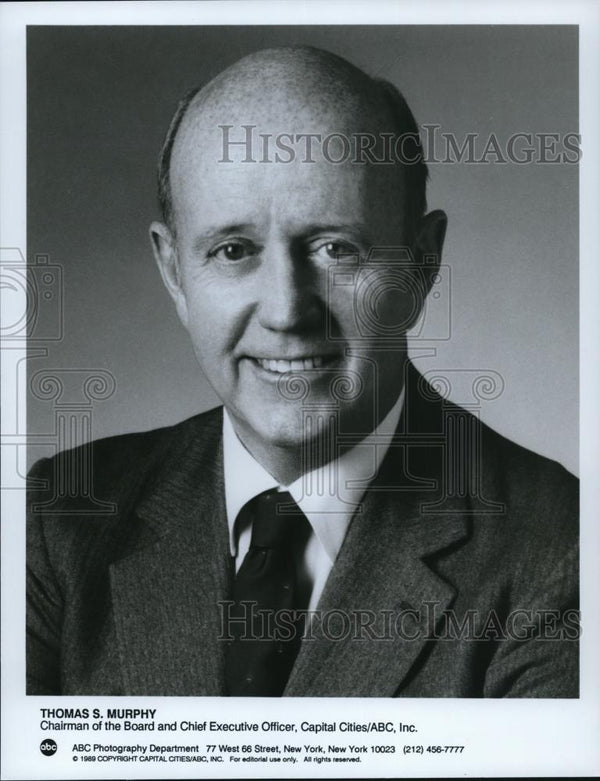 1989 Press Photo Thomas S. Murphy Chairman and CEO ABC Inc. - Historic ...