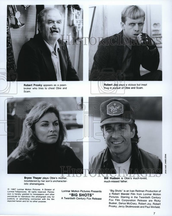 1987 Press Photo Big Shots Robert Prosky Robert Joy Brynn Thayer Bill ...