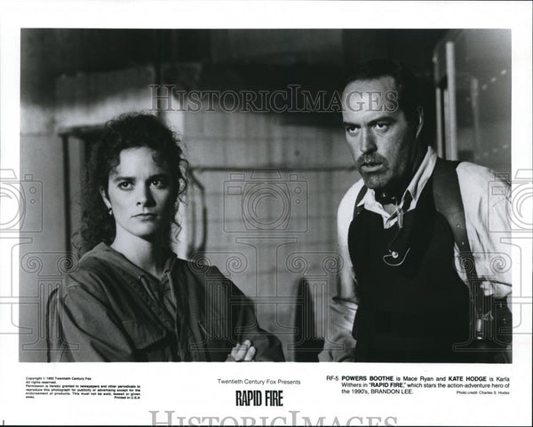 1992 Press Photo Powers Boothe, Kate Hodge in Rapid Fire - cvp56538 ...