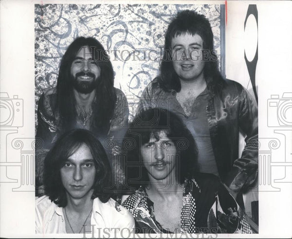 1975 Press Photo Al Richards Gary Wallis, Phil Green & Don Evans of Tr ...