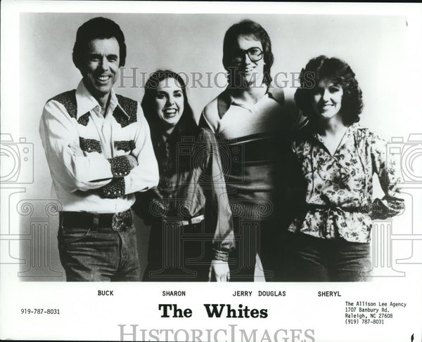 Press Photo The Whites Buck Sharon Jerry Douglas Sheryl - Historic Images
