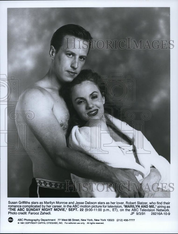 1991 Press Photo Susan Griffiths & Jesse Dabson in Marilyn and Me - cv ...