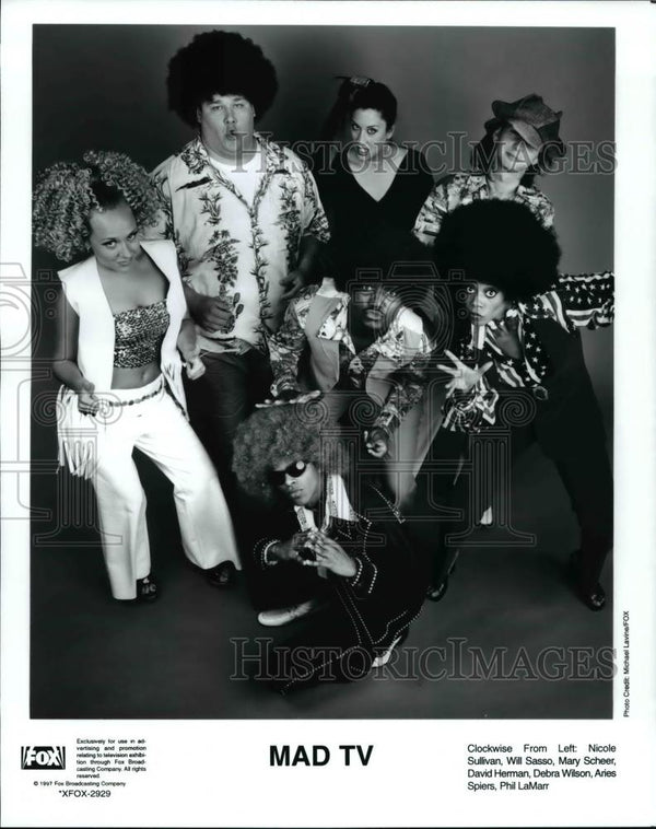 1995 Press Photo Nicole Sullivan, Will Sasso & Cast of Mad TV ...