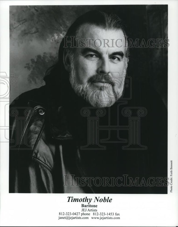 Undated Press Photo Timothy Noble Operatic Baritone Opera Singer - cvp ...