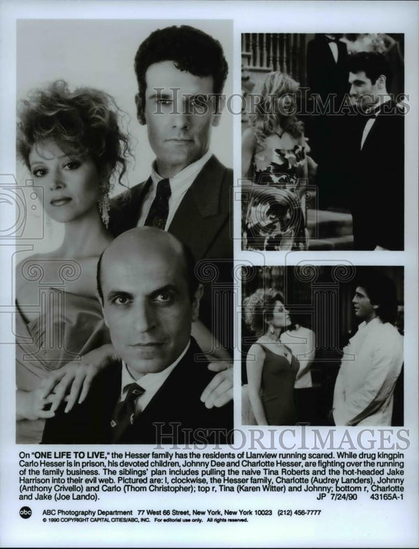 1990 Press Photo One Love To Live Audrey Landers Anthony Crivello Joe ...
