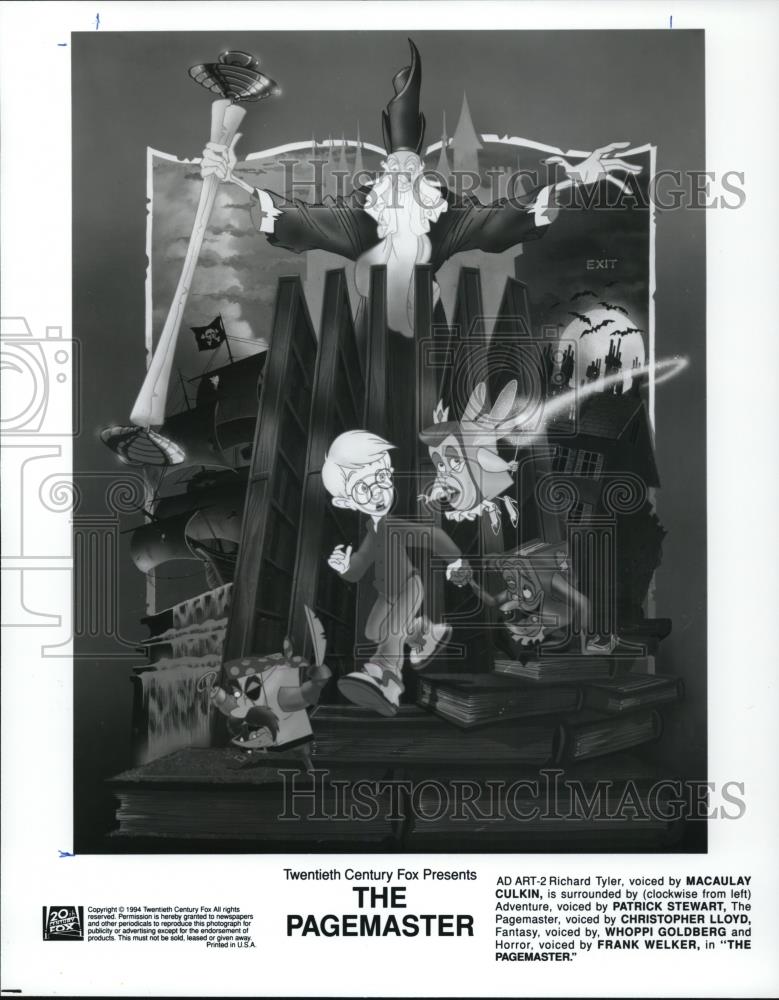 1994 Press Photo Scene from animated cartoon movie The Pagemaster - cv ...