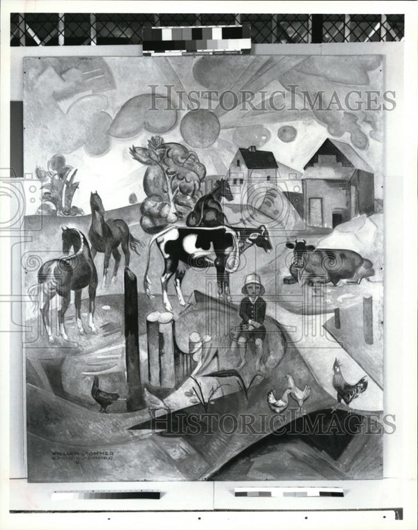 1993 Press Photo The Borber Mural by Artist William Sommer - cva53134 ...