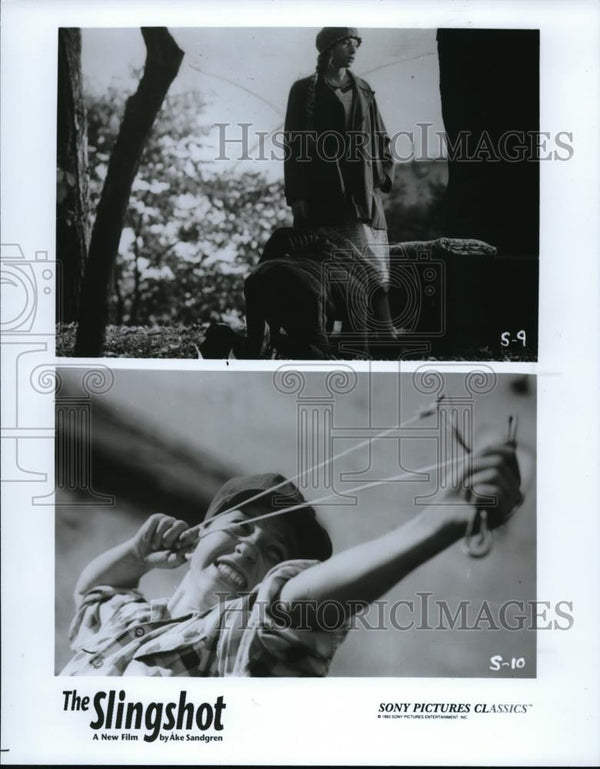 1995 Press Photo Jesper Salen and Frida Hallgren star in The Slingshot ...
