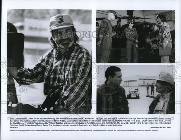 1990 Press Photo Director David Green Nicolas Cage in Fire Birds - cvp ...