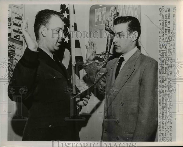 1952 Press Photo Charles J, Wilson Jrm as Navy Candidate and Lt. R.N ...