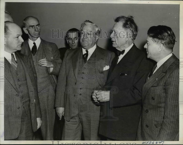 1939 Press Photo Robert LaFollette, William Borah, Rat McCarren, Senat ...