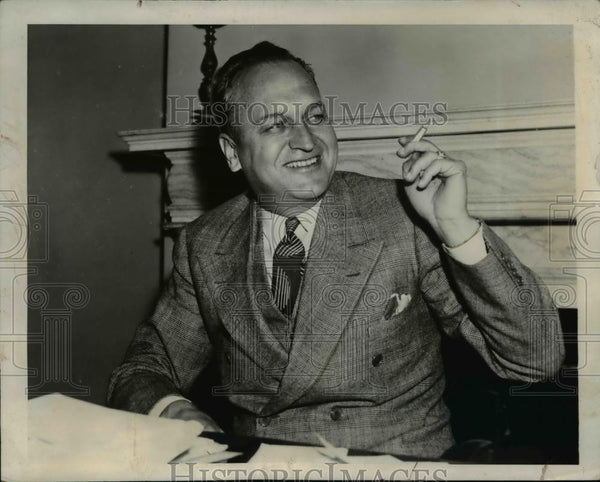 1938 Press Photo Senator Elect Scott Lucas of Illinois in Washington D ...