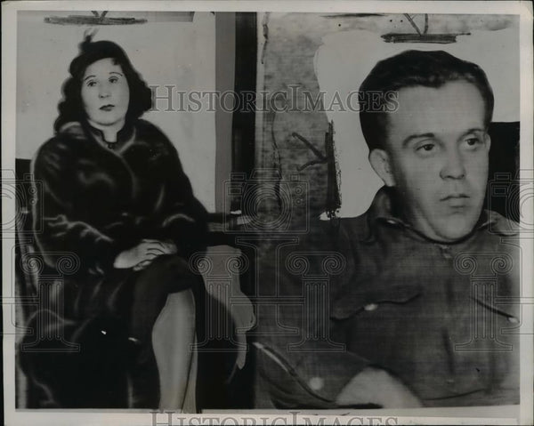 1938 Press Photo Mrs Alice Austin and Theodore Simmons held on murder ...