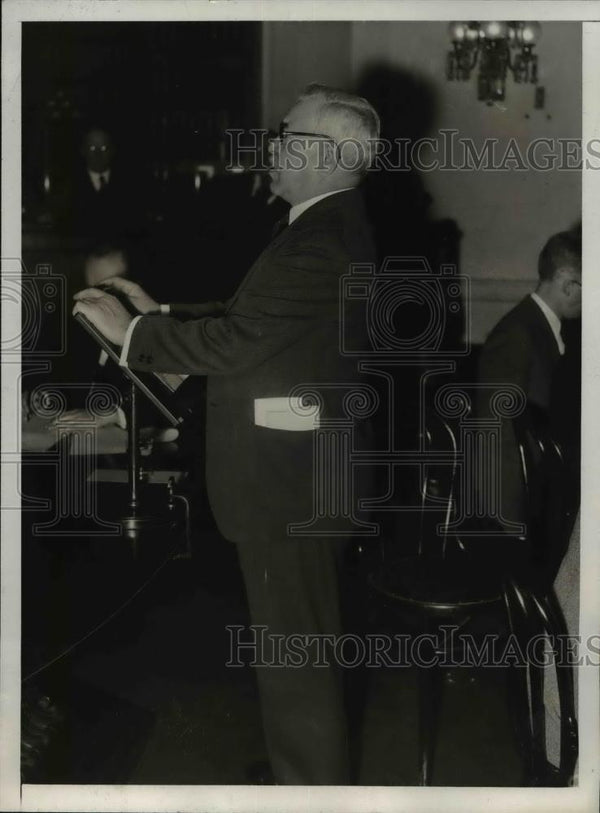 1932 Press Photo Congressman Adolph Sabath at House Ways & Means Commi ...