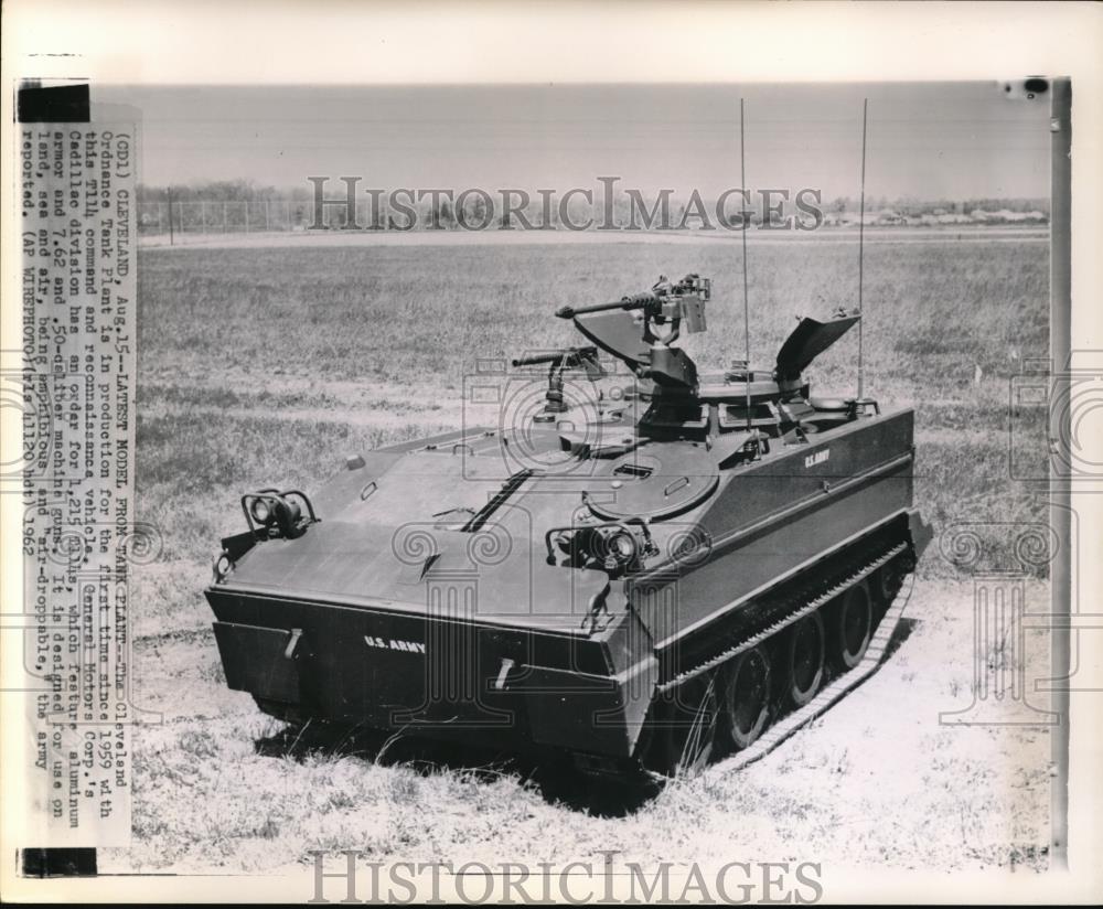 1962 Press Photo The T114 command and reconnaissance vehicle - Historic ...
