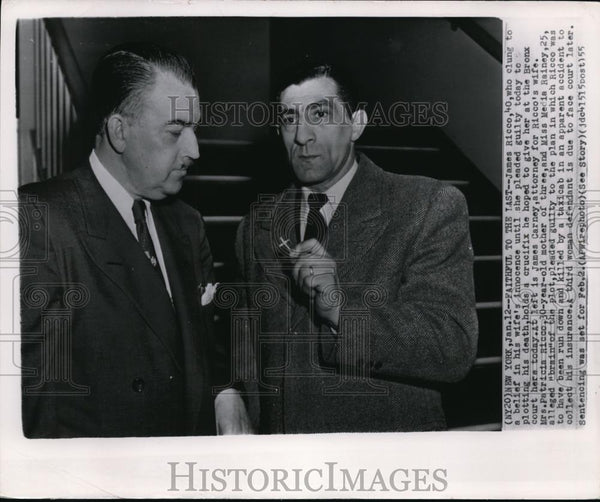 1955 Press Photo James Ricco who's faithful to his wife until she plea ...