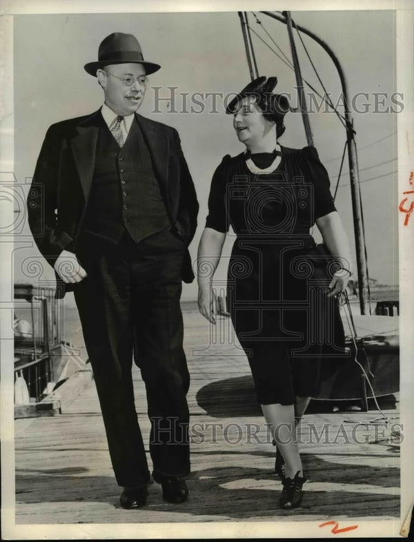 1940 Press Photo U.S. Senator Robert A. Taft , Mrs. Taft St. Petersbur ...