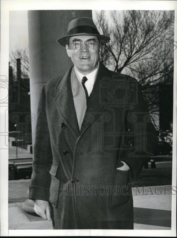 1942 Press Photo Representative Hamilton Fish Arrives at Viereck Trial ...