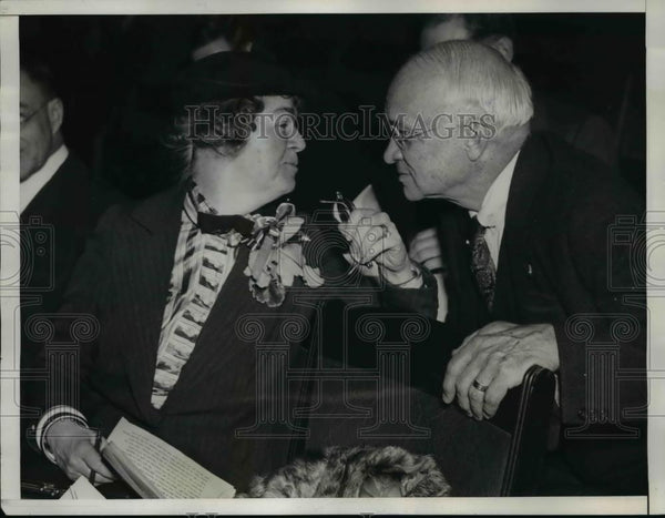 1938 Press Photo Representatives Edith Rogers & Allen Treadway at Trad ...