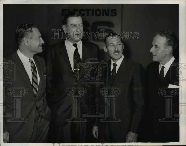 1966 Press Photo NY Governor Nelson Rockefeller, Franklin Roosevelt Jr ...