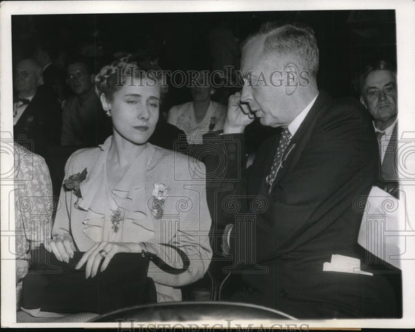 1944 Press Photo GOP Congresswoman Clare Boothe Luce, PA Gov Ed Martin ...