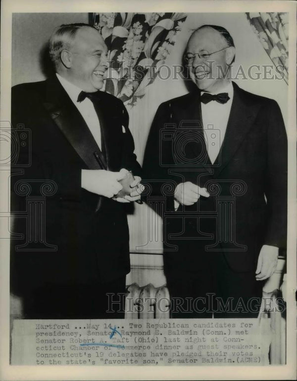1948 Press Photo Senator Raymond E. Baldwin, Robert A. Taft - nee61733 ...