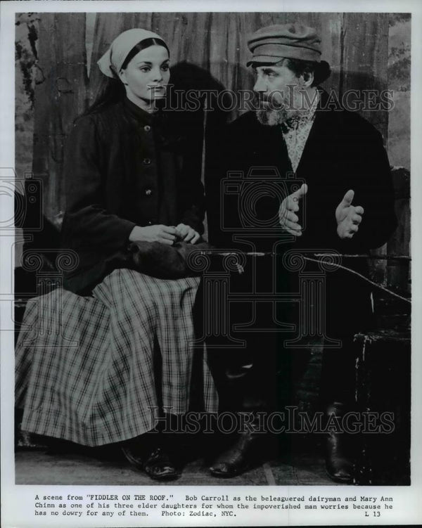 1970 Press Photo Fiddler on the Roof play- Bob Carroll, Mary Ann - cvb ...