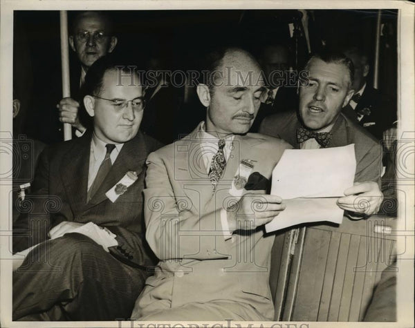 1944 Press Photo Francis Biddle, Tom Griffith, and Thomas Buchanan in ...