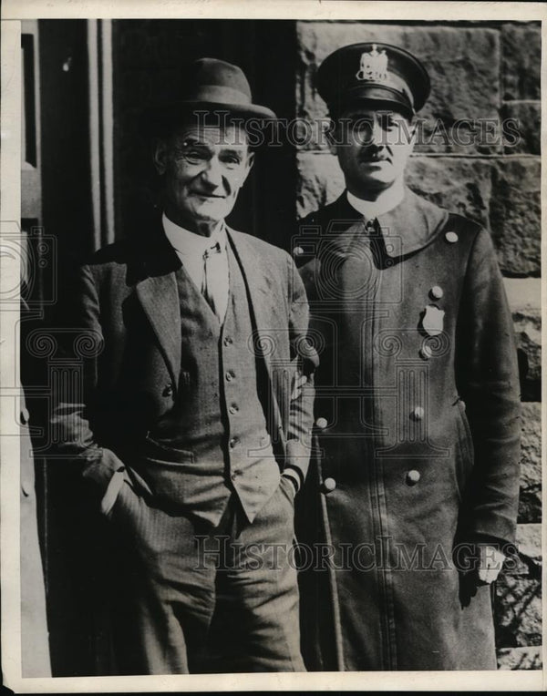 1925 Press Photo John Murdock after arrest caused by shootout ...