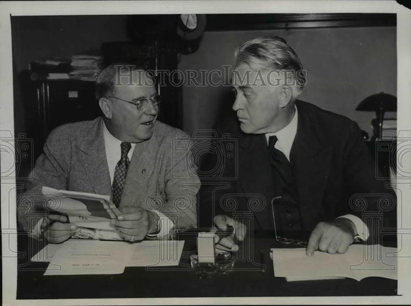 1939 Press Photo Sen.Bennet Champ Clark of Missouri & Sen.Henrik Ships ...