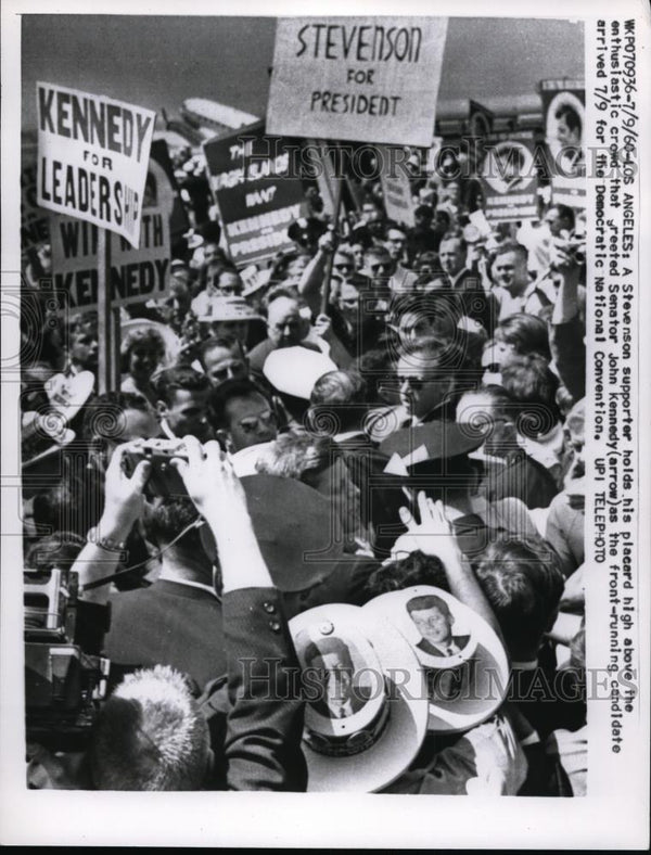 1960 Press Photo Senator John Kennedy Democratic natl Convention Los A ...