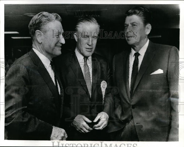 1967 Press Photo Gov Nelson Rockefeller, George Romney and Gov. Ronald ...