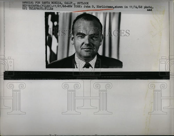 1968 Press Photo John D Ehrlichman aide to President Richard Nixon - n ...