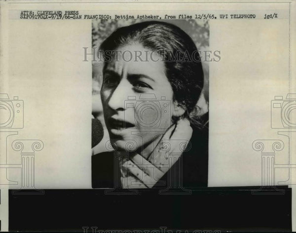 1966 Press Photo Bettina Aptheker American political activist, feminis ...