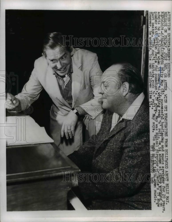 1959 Press Photo Billy May, Bandleader with Comedian Actor Milton Berl ...