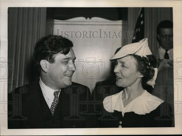 1940 Press Photo Wendell Willkie and wife during first formal press co ...
