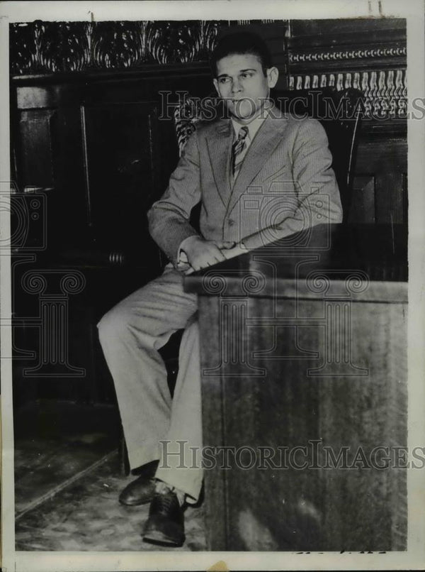 1933 Press Photo George McGee on trial for Kidnaping of Mary MacElroy ...