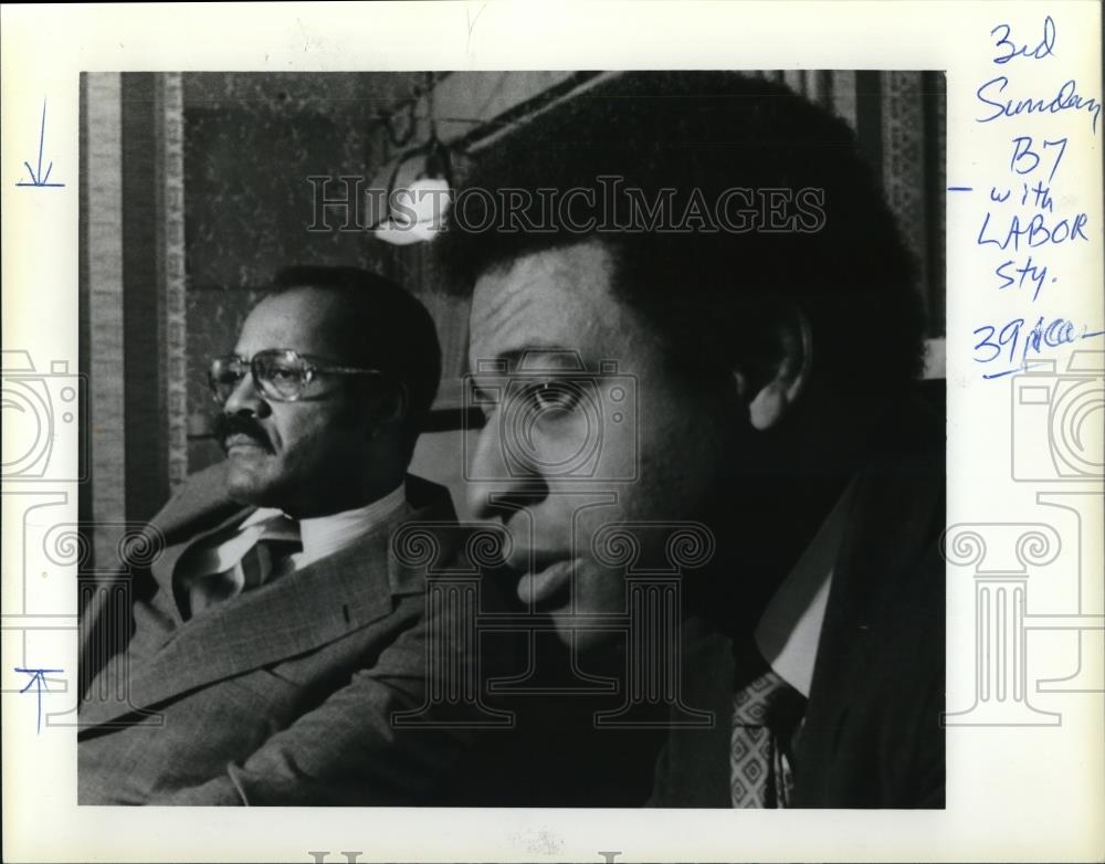 1981 Press Photo John Smith and Norman Hill will oppose Reagan's econo ...
