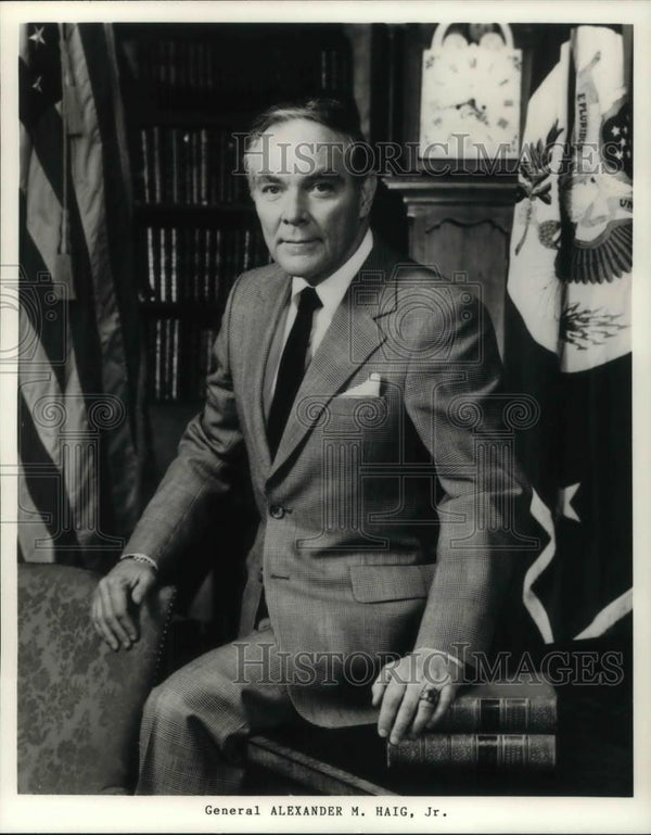 1984 Press Photo Honorable Alexander M. Haig Jr. Politician and Army G ...