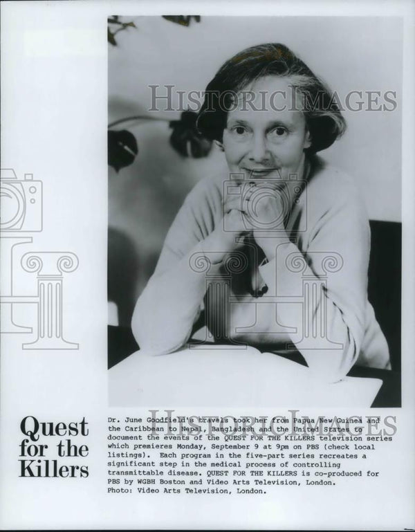 1965 Press Photo Dr June Goodfield Quest For The Killers On PBS - cvp1 ...
