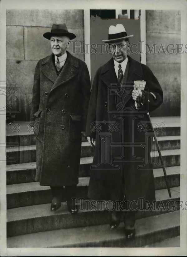 1933 Press Photo William Brody Treasury Secretary & Rudolph Miller - n ...