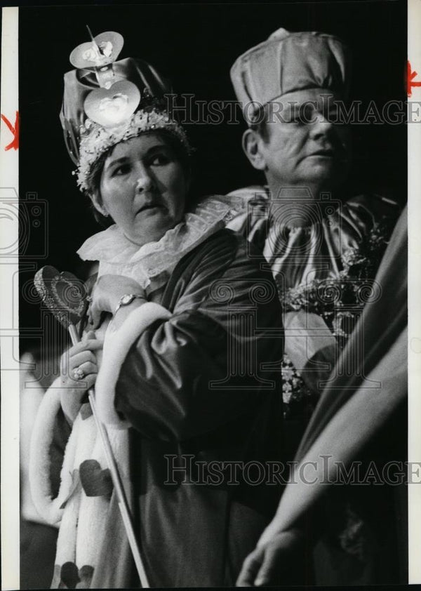 1984 Press Photo Roberta Brandt, Keith Shepard in Purr-fect Nonsense ...